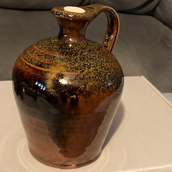 Studio Art Pottery Jug-"JT" | Accents | Vtg Clay Art Potterybrown Glaze ...